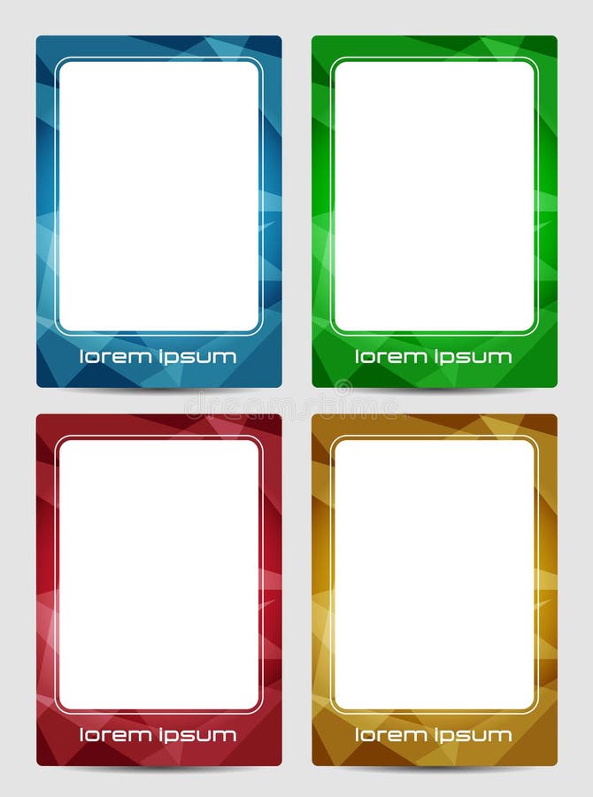 Identification Abstract Card Frame Border Template Stock Illustration ...