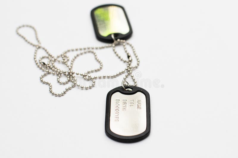 Army chain ID tag stock image. Image of metal, navy, resources - 15877735
