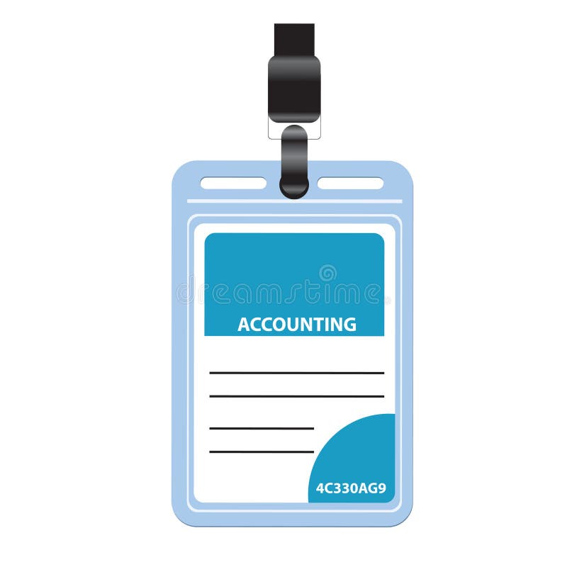 Identification Card Accounting Employee Stock Vector - Illustration of ...