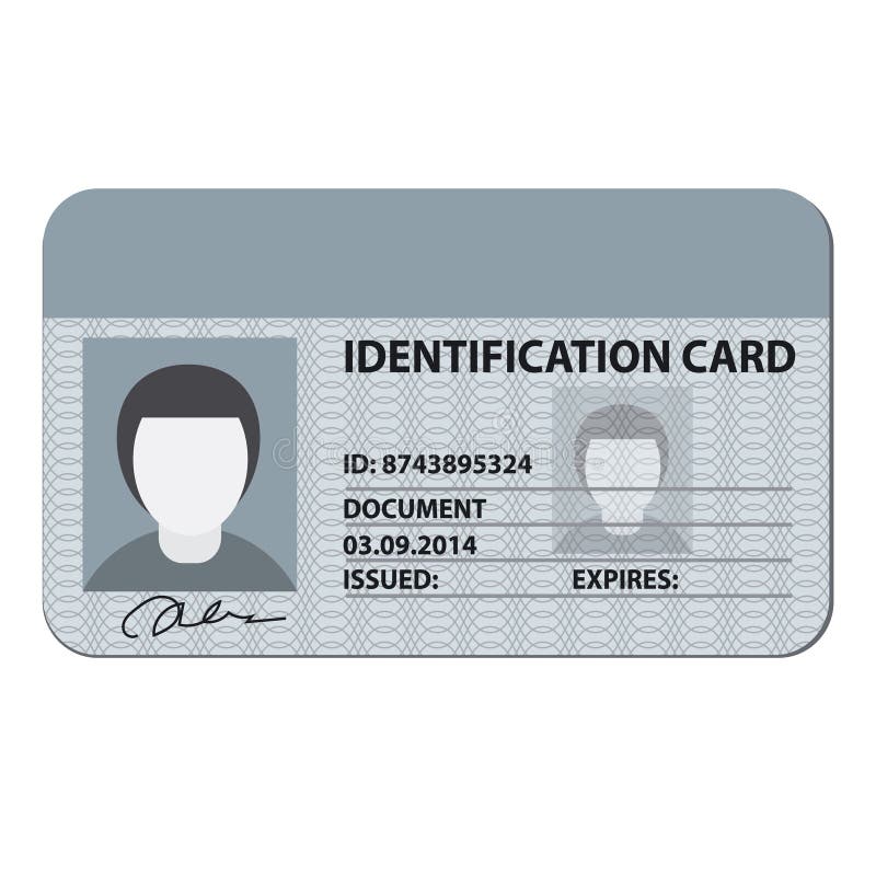 Identification card stock illustration. Illustration of personal - 49409382
