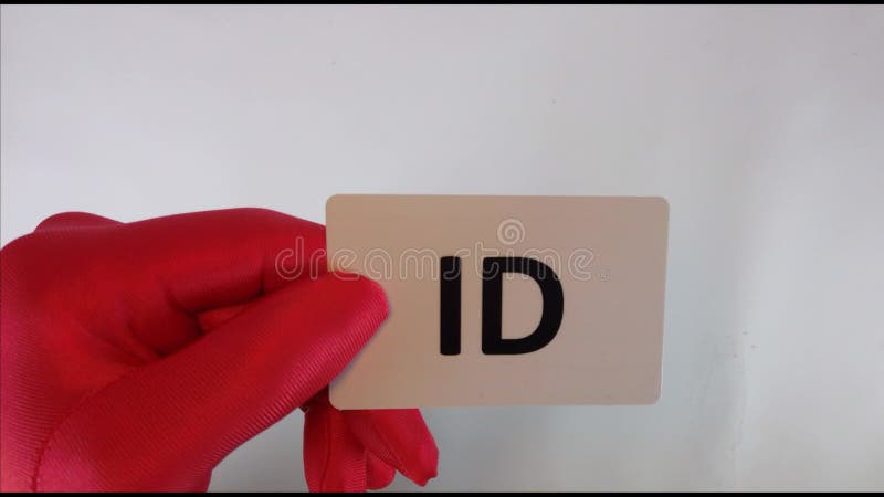 Identification Card Check stock video. Video of presented - 202726207