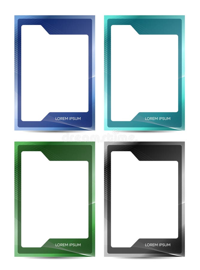 Identification Card Frame Border Template Stock Vector - Illustration ...