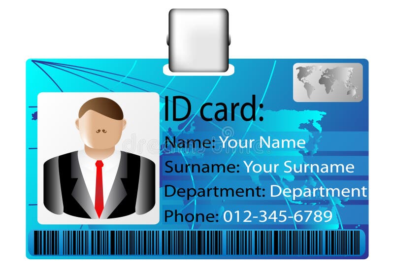 Driver License Identity Card Stock Illustration - Illustration of state ...