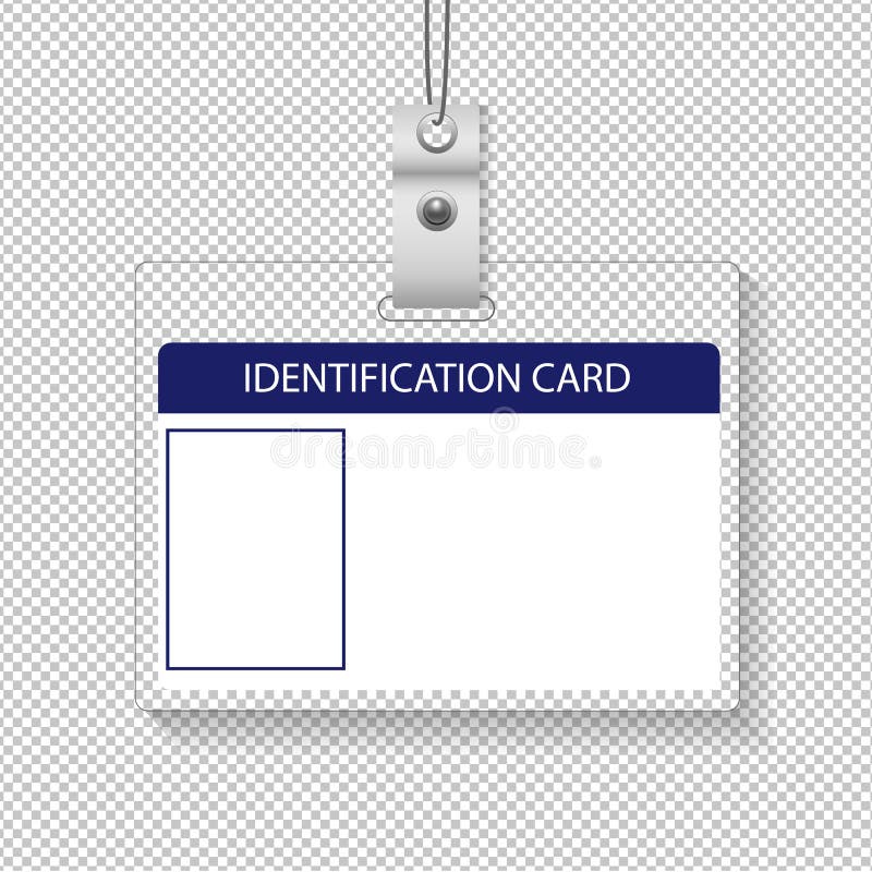 Identification Card Isolated Transparent Background Stock Vector ...