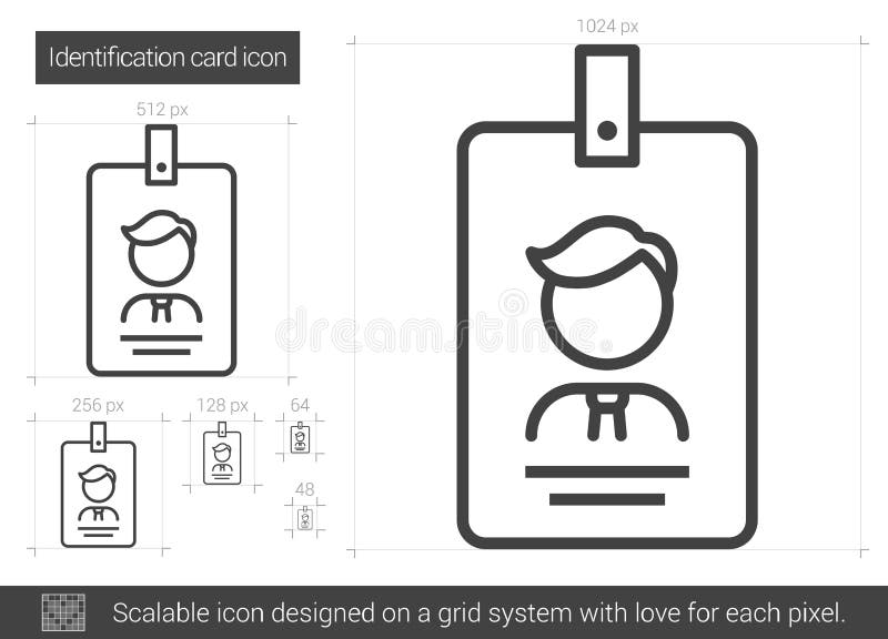 Identification Card Sketch Icon. Stock Vector - Illustration of data ...