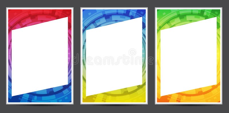 Identification Card Frame Template Design Stock Vector - Illustration ...
