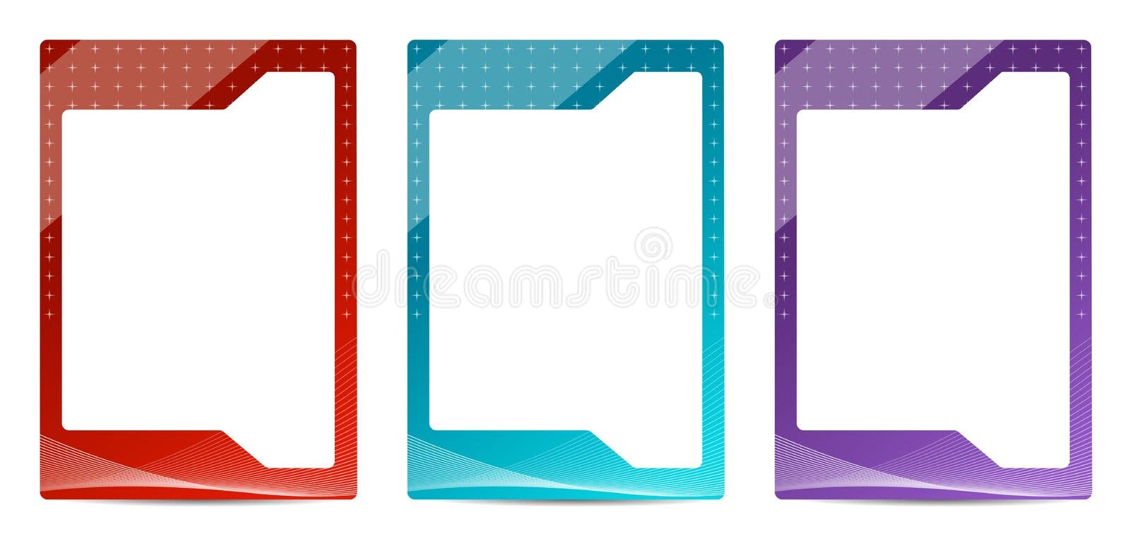 Identification Card Frame Template Design Stock Vector - Illustration ...