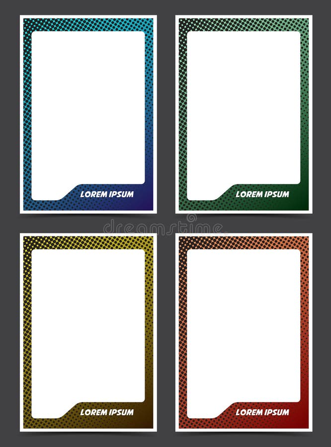 Identification Card Picture Frame Border Template Stock Illustration ...