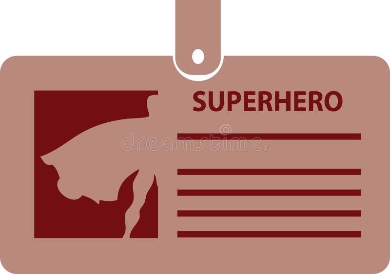 ID card superhero stock vector. Illustration of profession - 255323613