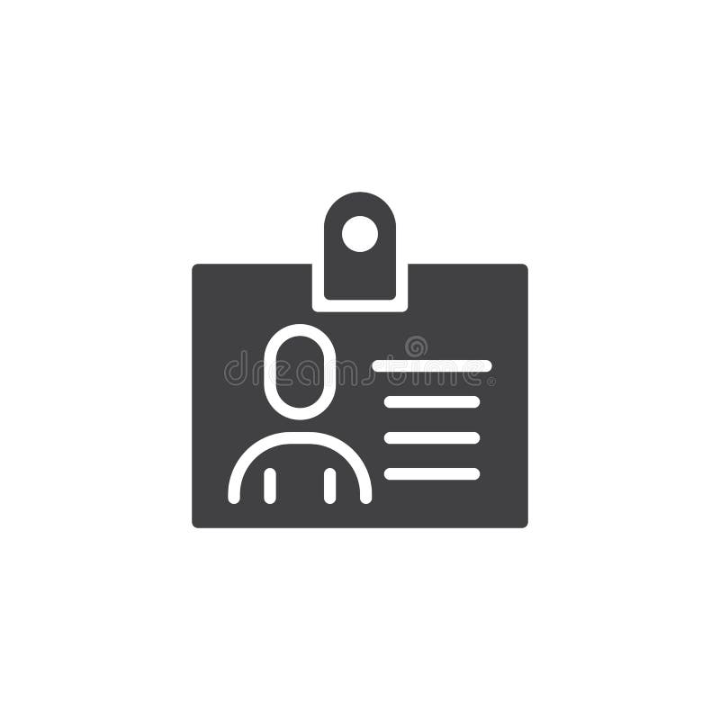 Identification Card Scan Vector Icon Stock Vector - Illustration of ...