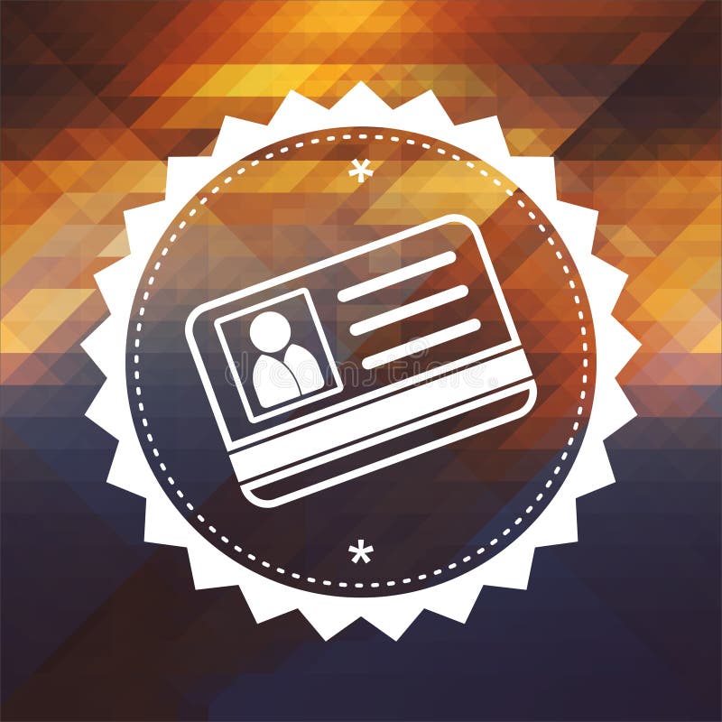 ID Card Icon on Green Puzzle. Stock Illustration - Illustration of ...