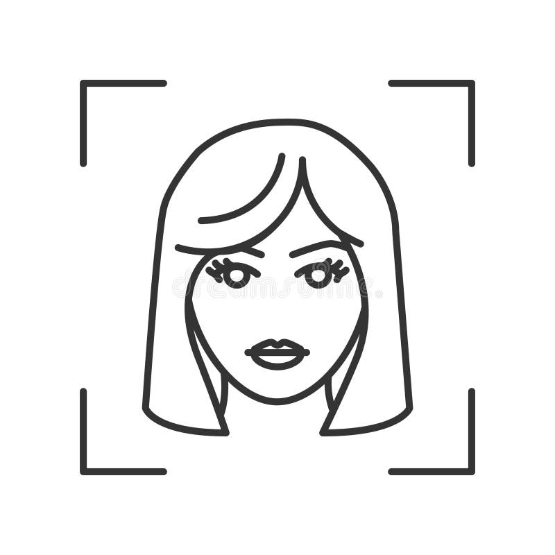 Identification Face Color Line Icon Eye Id Verifying Recognition