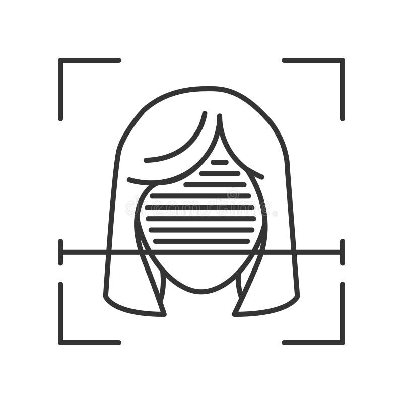 Identification Face Color Line Icon Eye Id Verifying Recognition