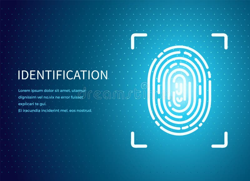 Identification Fingerprint Poster Text Vector Stock Vector ...