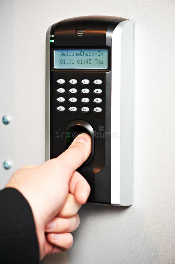 Identification. Fingerprint Scanning is Used To Pass Access Control ...