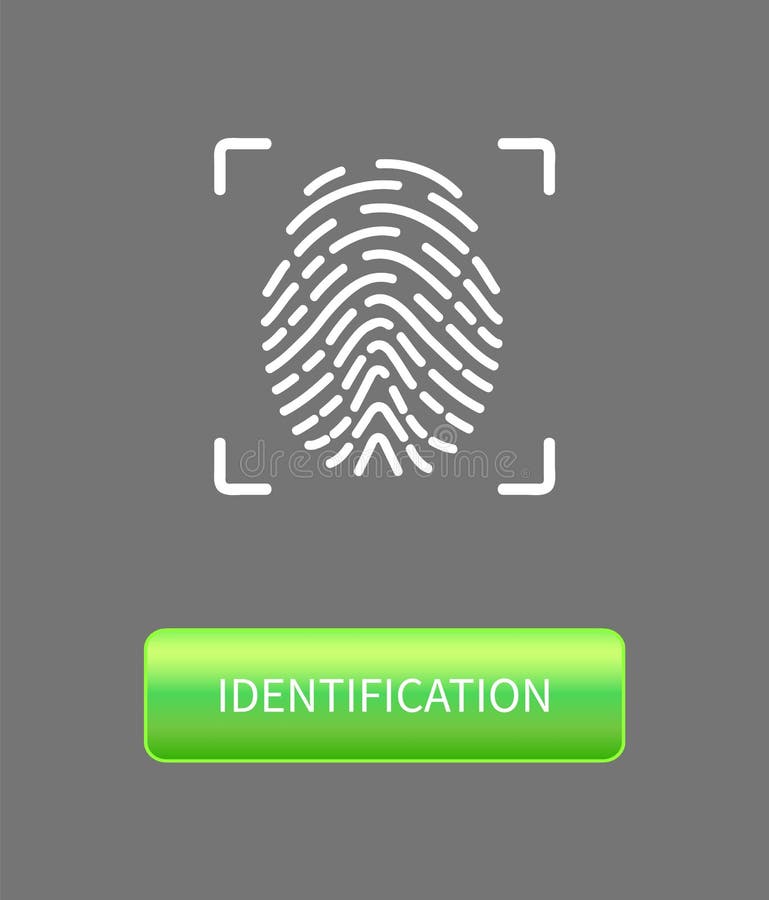 Identification Fingerprints Poster Digital Data Stock Vector ...