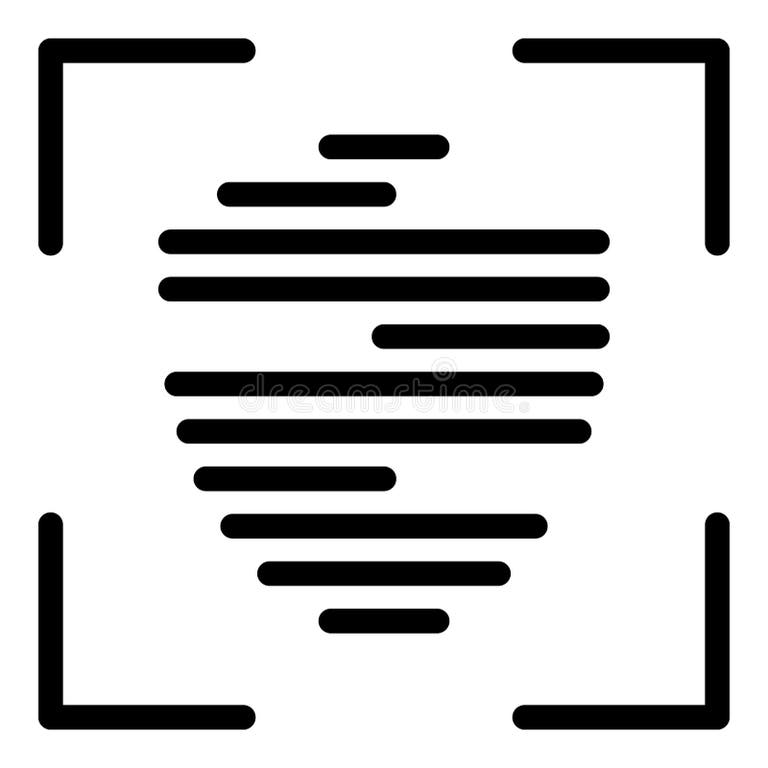 Identification Frame Icon, Outline Style Stock Vector - Illustration of ...