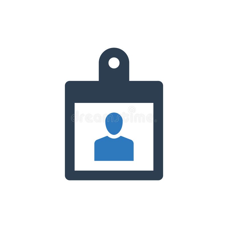 Identification Id Card Icon Stock Illustration - Illustration of ...