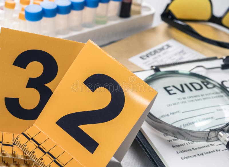 Identification Numbers, Various Laboratory Tests Forensic Equipment ...