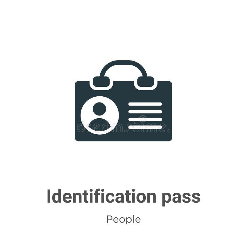 Identification Pass Vector Icon On White Background Flat Vector Identification Pass Icon Symbol