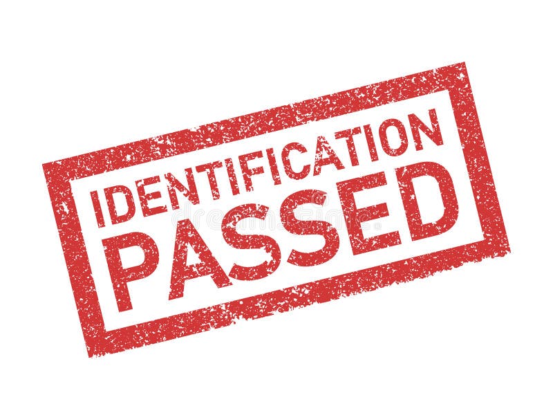 Identification Passed Red Stamp. Grange Mark in Red Paint on White ...