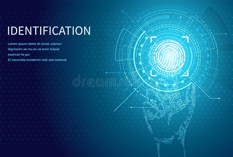 Identification Person Identity Fingerprint Poster Stock Vector ...