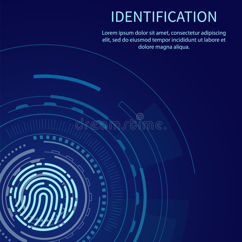 Identification Poster with Text Sample Vector Stock Vector ...