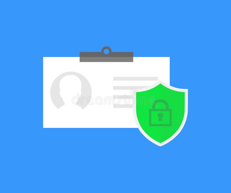 Identification, Security Concept Logo Design. Data Security, Protection ...