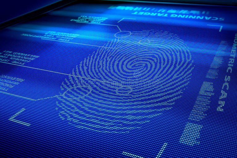 Identification System Interface Stock Image - Image of crime ...