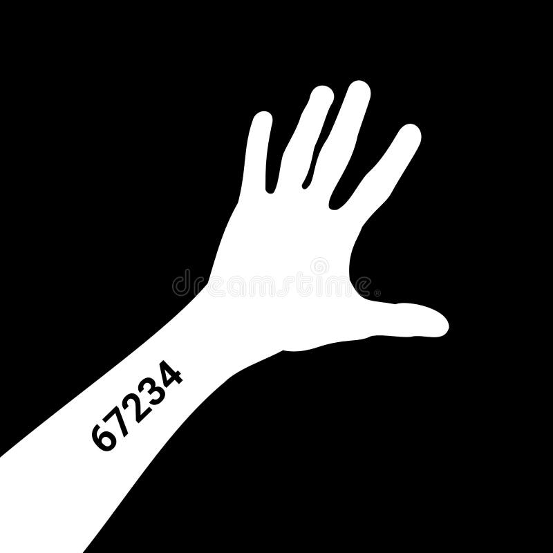 Arm with Identification Number Stock Vector - Illustration of prison ...