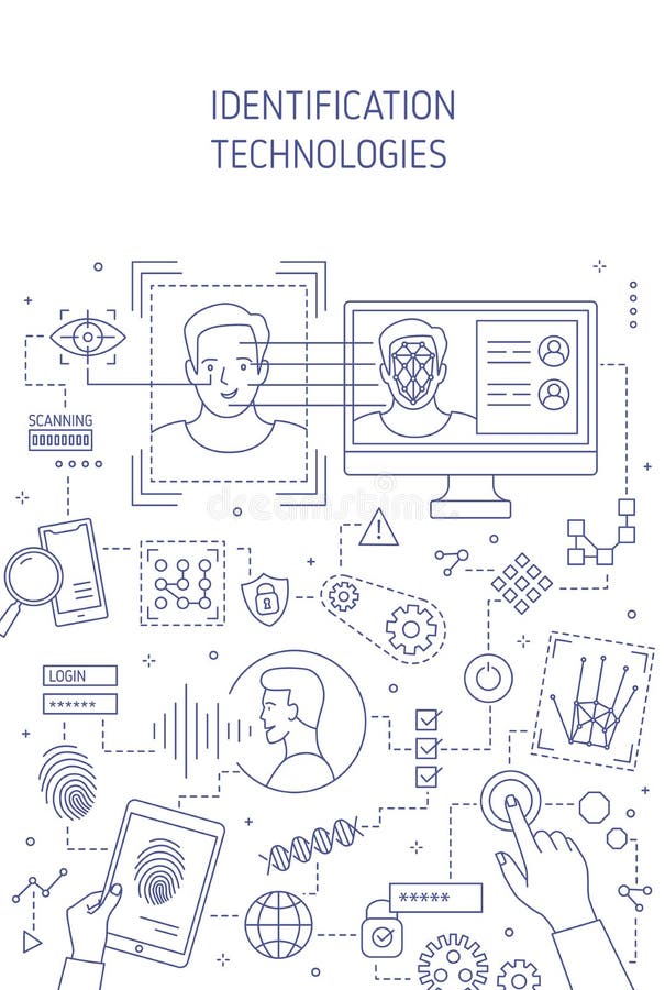Identification Technologies Vector Banner Template. Smart Indentity Verification System Stock ...
