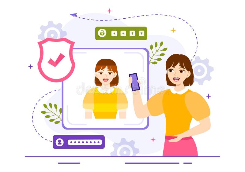 Identification Vector Illustration of Identity Card with Photo ...