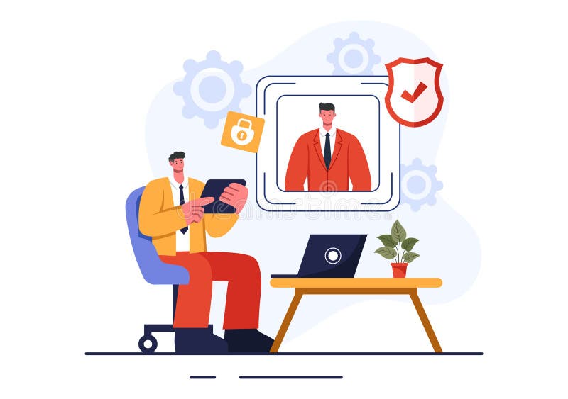 Identification Vector Illustration of an Identity Card with Photo ...