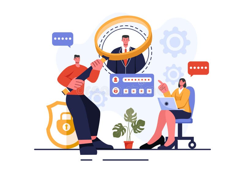 Identification Vector Illustration of an Identity Card with Photo ...