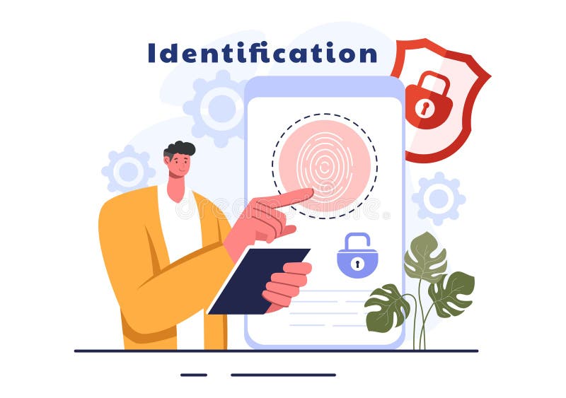 Identification Vector Illustration of an Identity Card with Photo ...