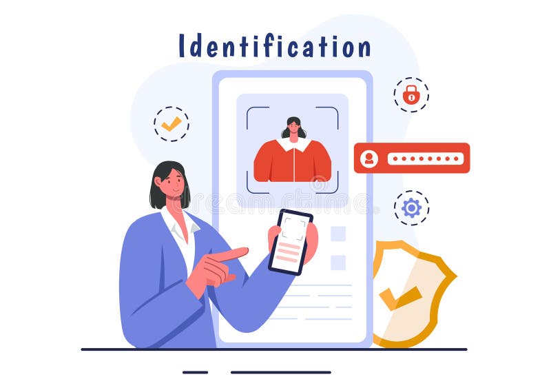 Identification Vector Illustration of an Identity Card with Photo ...