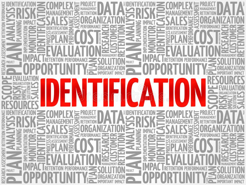 Identification word cloud stock illustration. Illustration of concept ...