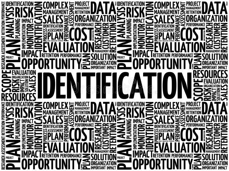 Identification Word Cloud Collage Stock Illustration - Illustration of ...