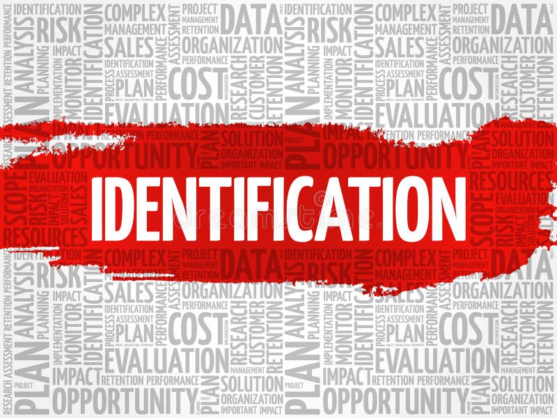 Identification word cloud stock illustration. Illustration of network ...
