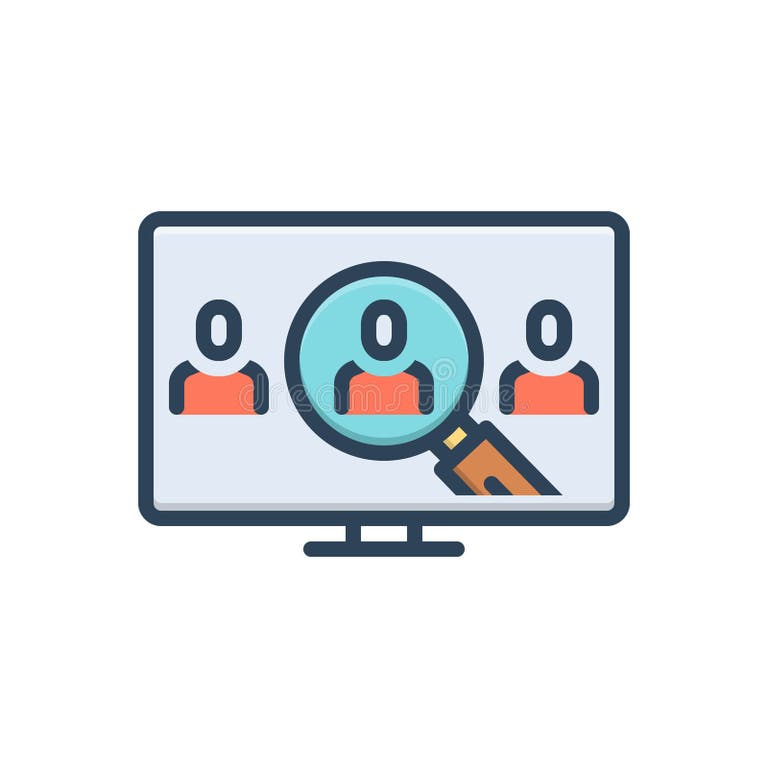 Color Illustration Icon for Identifies, Recognize and Discover Stock ...