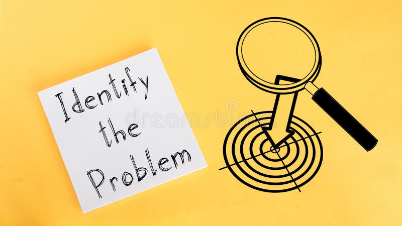 Identify the Problem is Shown Using the Text Stock Image - Image of ...