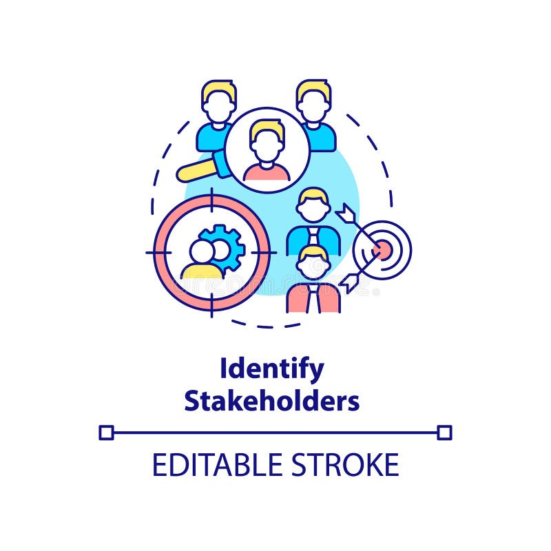 Identify Stakeholders Blue Gradient Concept Icon Stock Vector ... Identify Stakeholders Blue Gradient Concept Icon Stock Vector ...