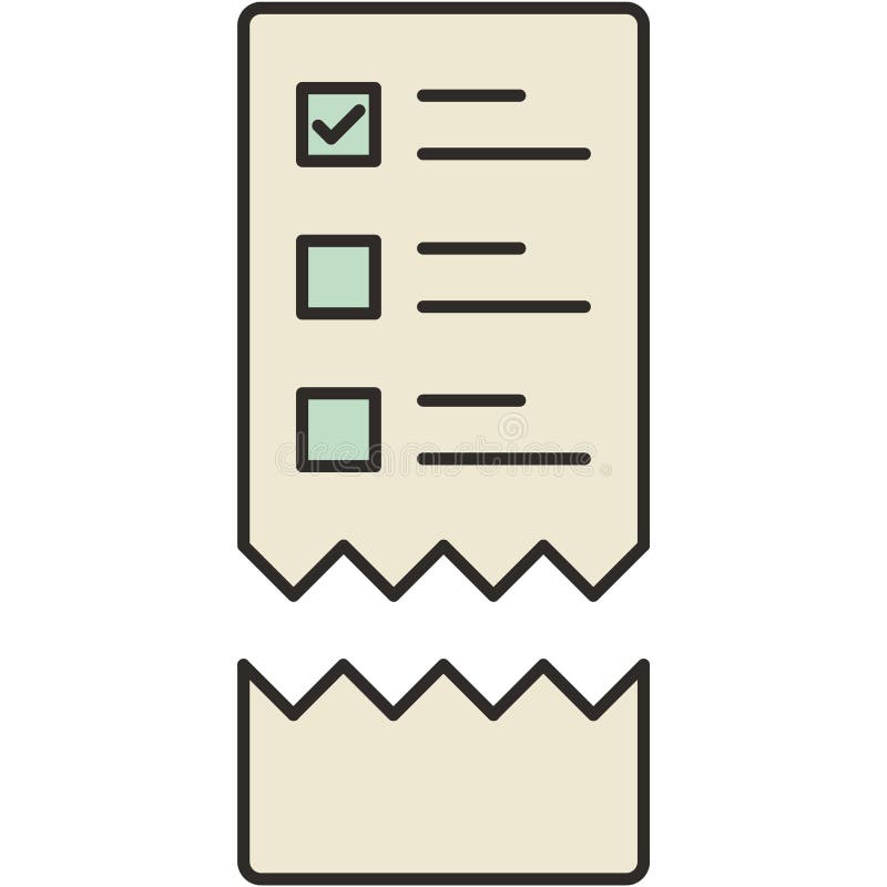 Identify Tear-off Checklist Icon Vector on White Stock Vector ...