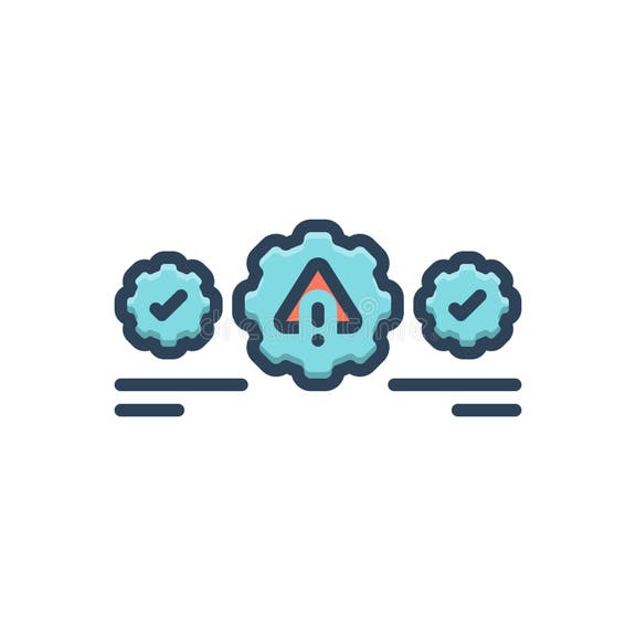 Color Illustration Icon for Identifying Errors, Identifying and Defect ...