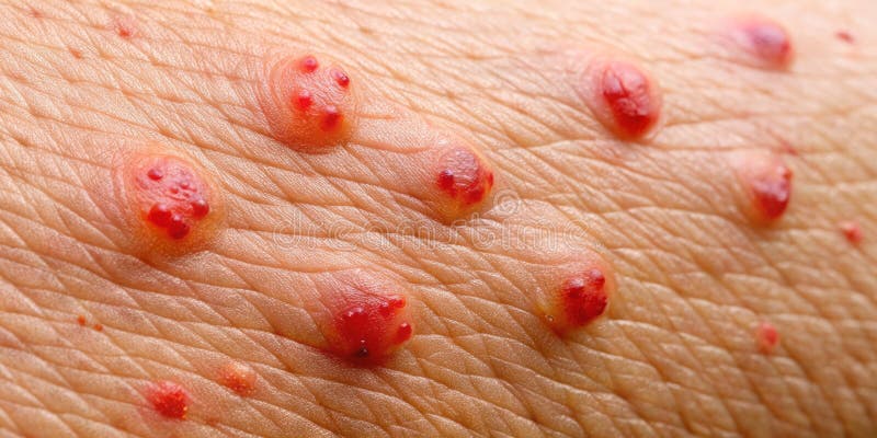 Identifying Flat Blister Like Skin Rashes Causes Symptoms And Treatment Options Stock