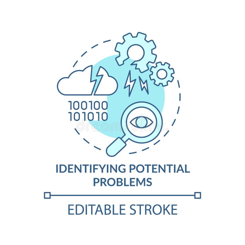 Identifying Potential Problems Turquoise Concept Icon Stock Vector ... Identifying Potential Problems Turquoise Concept Icon Stock Vector ...
