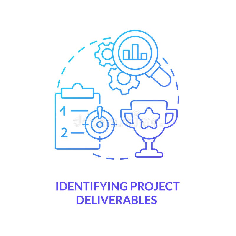 Identifying Project Deliverables Blue Gradient Concept Icon Stock ... Identifying Project Deliverables Blue Gradient Concept Icon Stock ...