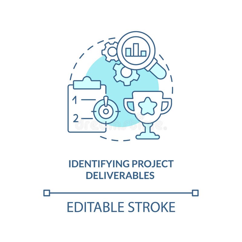 Identifying Project Deliverables Turquoise Concept Icon Stock ... Identifying Project Deliverables Turquoise Concept Icon Stock ...