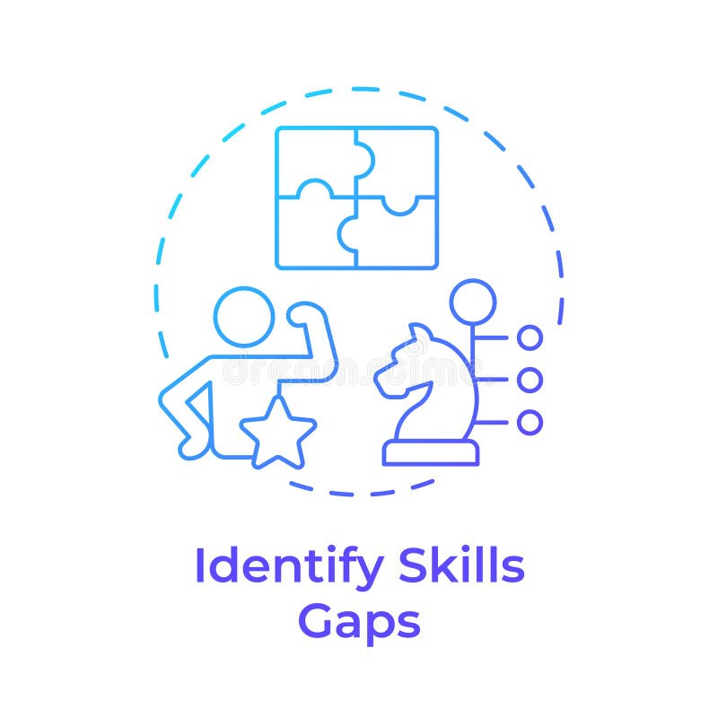 Identifying Skills Gaps Blue Gradient Concept Icon Stock Vector ...