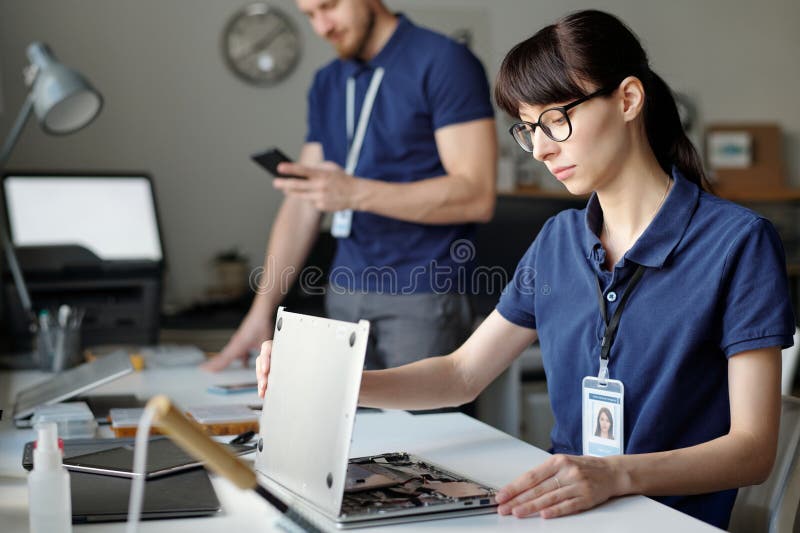 Identifying Technical Problem of Laptop Stock Photo - Image of ...